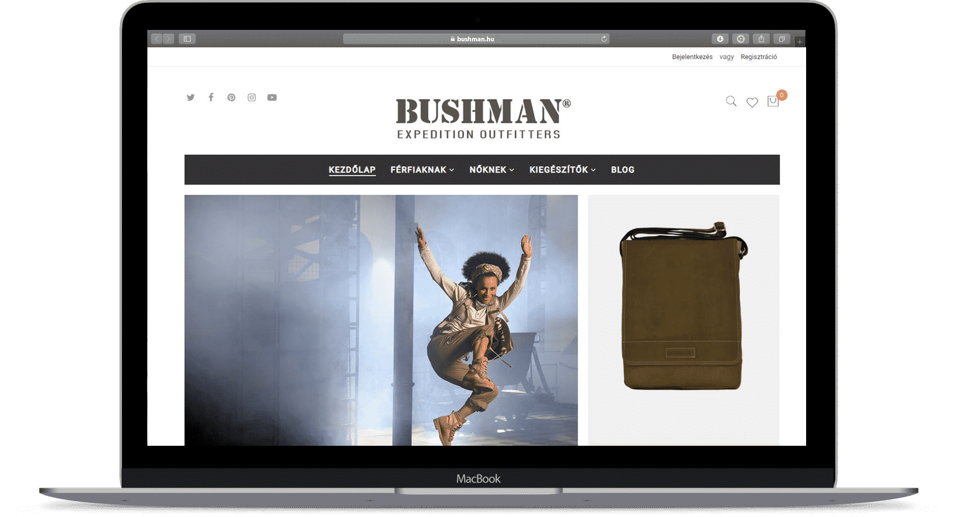 Bushman - Ecommsolvers - webshop fejlesztés
